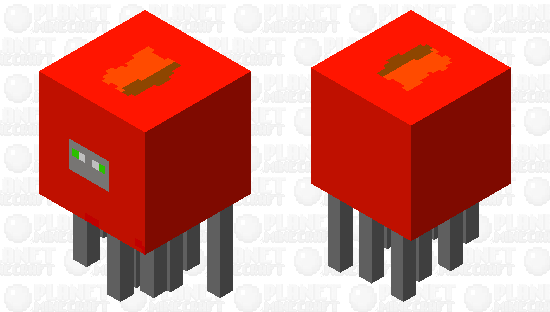 Red Illager Fighting Ghast Minecraft Mob Skin