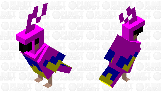 Crimson parrot Minecraft Mob Skin
