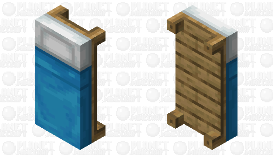 Standard Light Blue Bed Texture in 2x Resolution - Base Minecraft Mob Skin