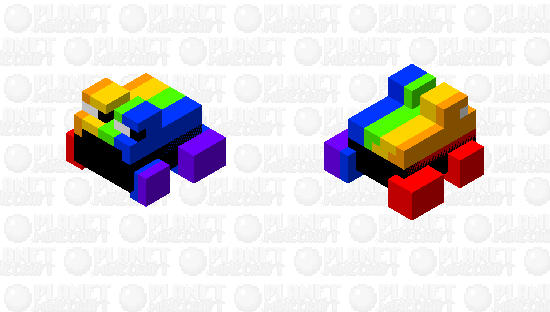 Rainbow Frog Minecraft Mob Skin