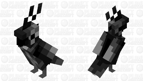 Black And White Parrot Minecraft Mob Skin