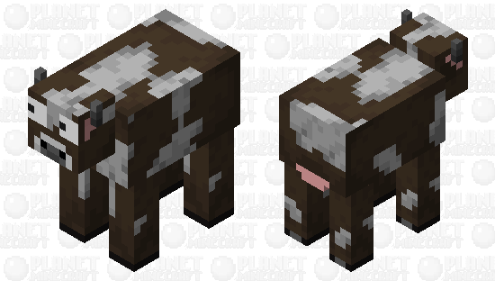 Cow w. Googly eyes Minecraft Mob Skin