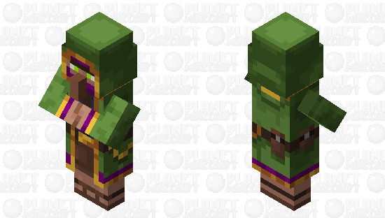 Green Wandering Trader Minecraft Mob Skin