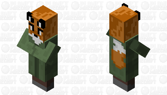 Female Fox Villager Minecraft Mob Skin