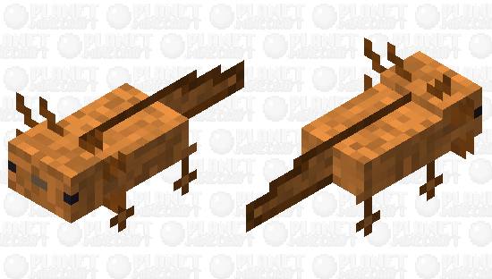 orange axoloti Minecraft Mob Skin