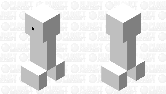 Plain white creeper Minecraft Mob Skin