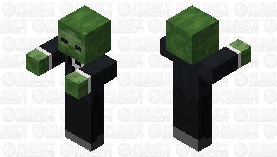 New Tuxedo Zombie Minecraft Mob Skin
