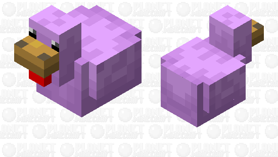 Floating Purple Chicken Minecraft Mob Skin