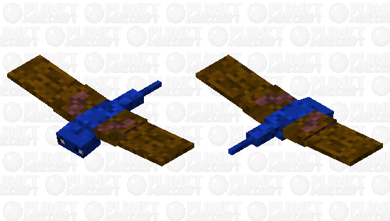 Blue Brown Winged-Phantom (Remastered) Minecraft Mob Skin