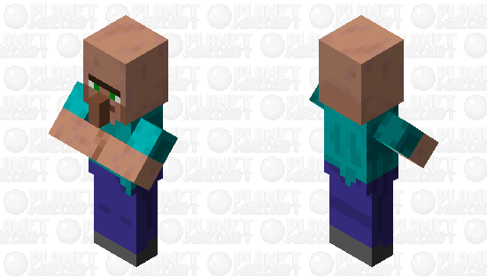Villager with Steve clothes Minecraft Mob Skin