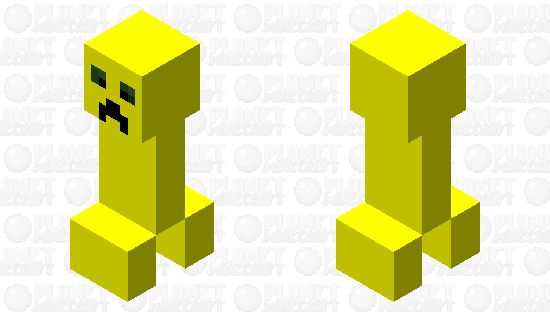 Yellow Creeper Minecraft Mob Skin