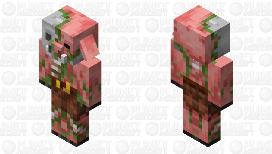 The Zombified Piglin (Re-Texture) (Ver.3) Minecraft Mob Skin