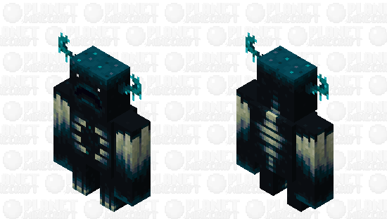 Warden With White Eyes Minecraft Mob Skin