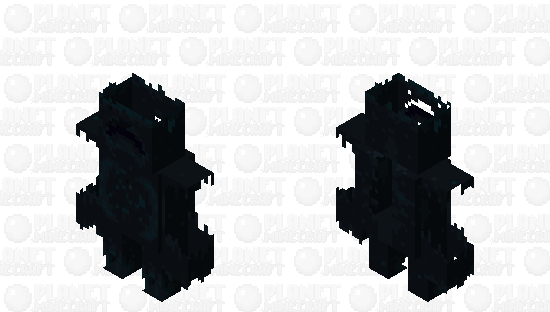 Warden Damage 2% or Ghost Warden Minecraft Mob Skin