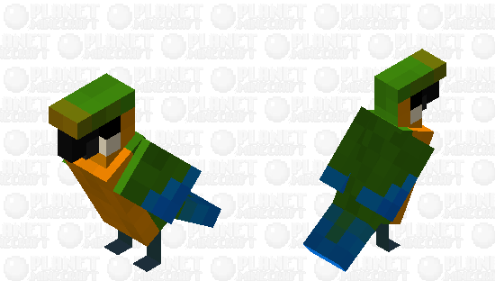 Maui Sunset Macaw Minecraft Mob Skin
