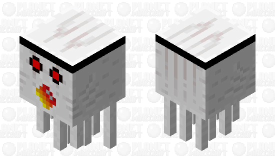 Ninja Ghast With Fireball In Mouth Minecraft Mob Skin