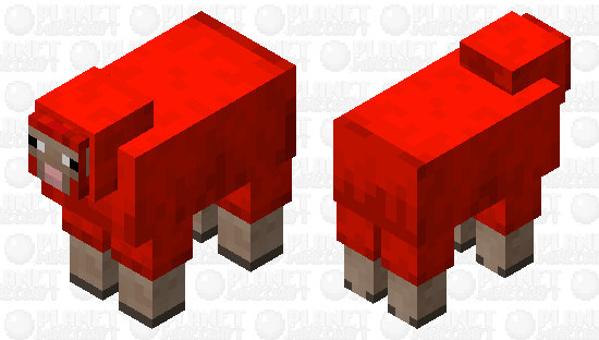 MCD red fire sheep Minecraft Mob Skin