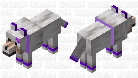 Purple Cute Wolf Minecraft Mob Skin