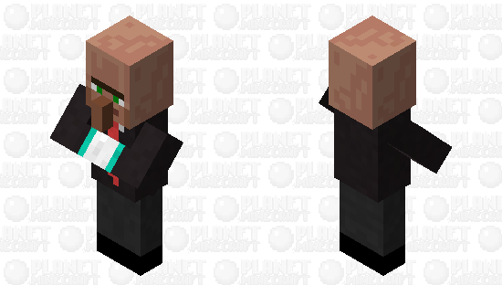 Waiter Villigar with diamond trim gloves Minecraft Mob Skin