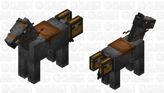 Standard Gray Horse Texture in 2x Resolution - Base Minecraft Mob Skin