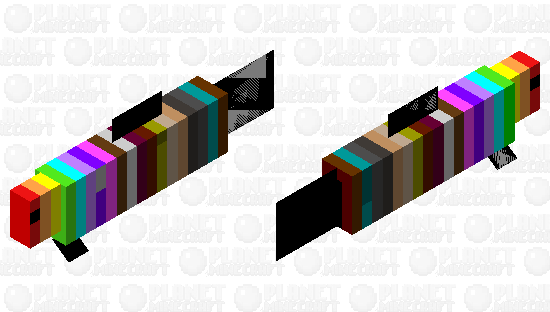 Rainbow fish Minecraft Mob Skin