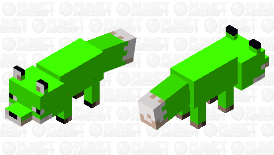 Emerald fox Minecraft Mob Skin