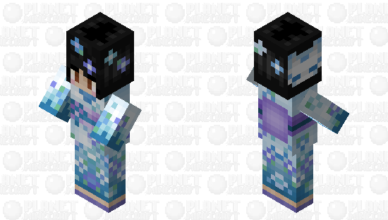 Blue Kimono Villager (no 2nd layers) Minecraft Mob Skin
