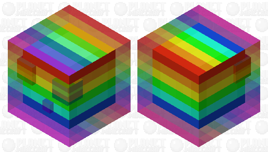 Rainbow slime Minecraft Mob Skin