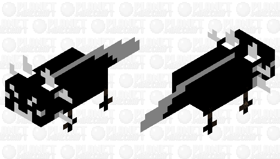 Evil axolotl Minecraft Mob Skin