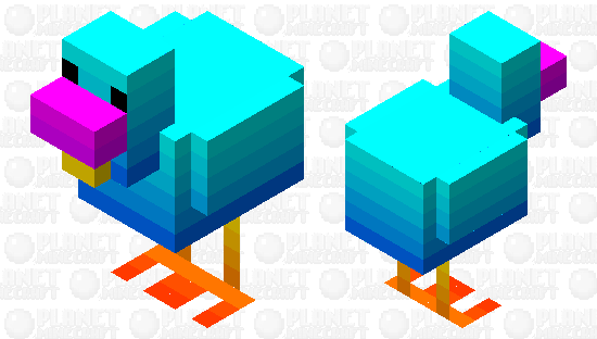 Blue Chickeb Minecraft Mob Skin