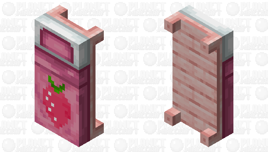 pink cherry wood bed Minecraft Mob Skin