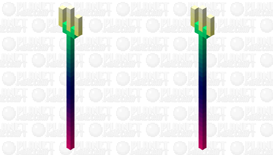 Rainbow Trident Minecraft Mob Skin