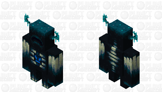 Soul face warden chest Minecraft Mob Skin