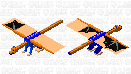 I tried to make a half Bluey half Bingo dragon Minecraft Mob Skin