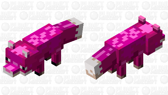 pink fox Minecraft Mob Skin