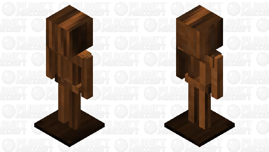 Armor Stand: Reclaimed Wood (Burnt) Minecraft Mob Skin