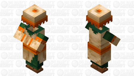 Standard Desert Villager Outfit in 2x Resolution - Base Minecraft Mob Skin