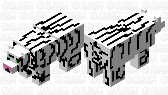 White Tiger Minecraft Mob Skin