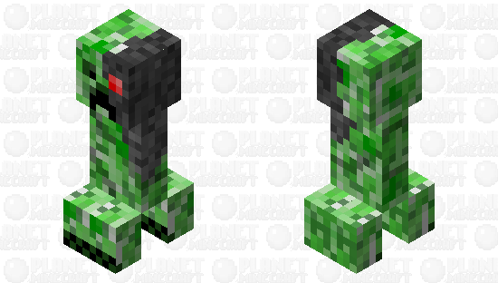 Cyborg Creeper Minecraft Mob Skin