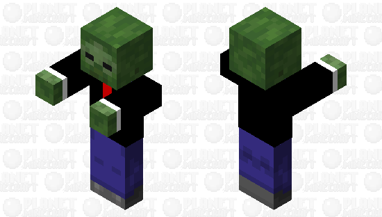 zombie in a suit and tie Minecraft Mob Skin