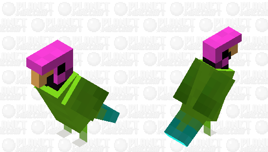 Blossom-Headed Parakeet Minecraft Mob Skin