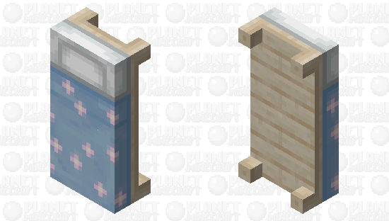 𝐁𝐞𝐝𝐬 𝐖𝐢𝐭𝐡 𝐏𝐢𝐳𝐳𝐚𝐳 : Light Blue Minecraft Mob Skin