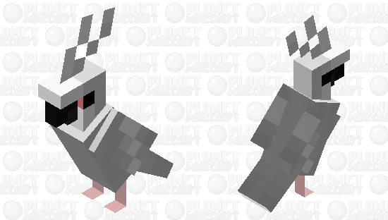 White-Faced Cockatiel Minecraft Mob Skin