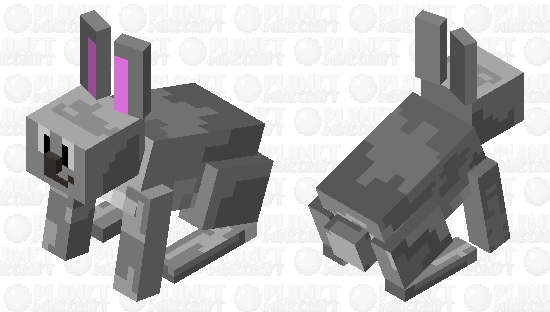 grey rabbit Minecraft Mob Skin