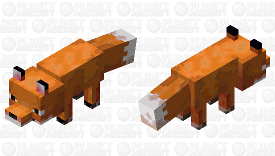 remasterised Fox Bedrock Minecraft Mob Skin