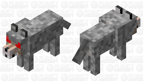 REALISTIC ANGRY WOLF Minecraft Mob Skin