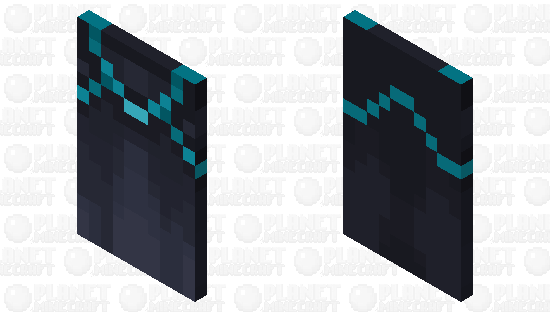 Migrator Cape (Black/Light Blue) Minecraft Mob Skin