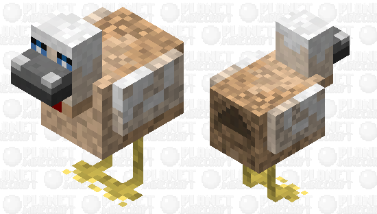 Blue-Eyed Chicken Minecraft Mob Skin