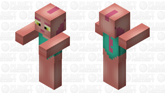 Alien Zombie (Ferb TV; Dr. Ninja Baljeet) Minecraft Mob Skin