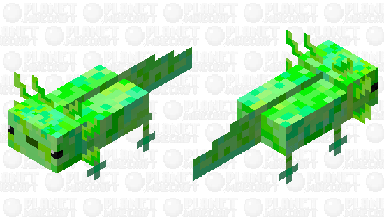 green axolotl Minecraft Mob Skin